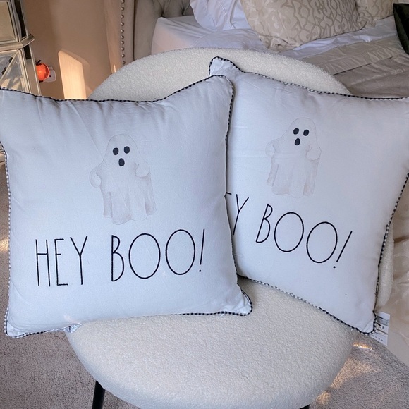 Rae Dunn | Holiday | New Rae Dunn Hey Boo Ghost Pillows | Poshmark